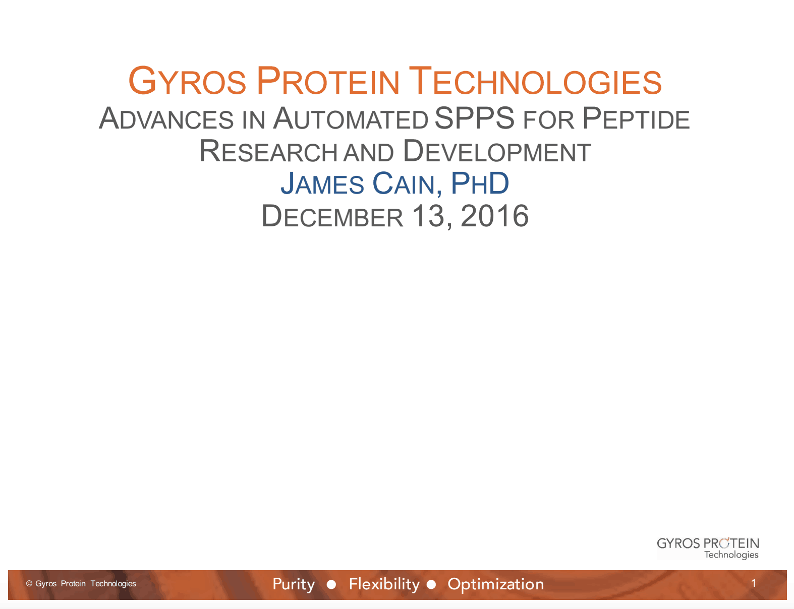 Advances in Automated SPPS for Peptide Research & Development - Curtis ...